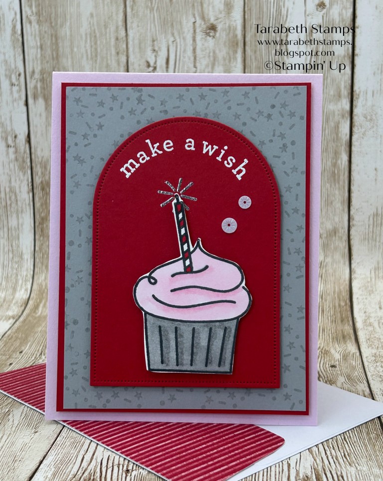 Stampin’ Up Arched Wishes Make A Wish Card For Amy’s Inkin’ Krew Blog Hop – Tarabeth Stamps
