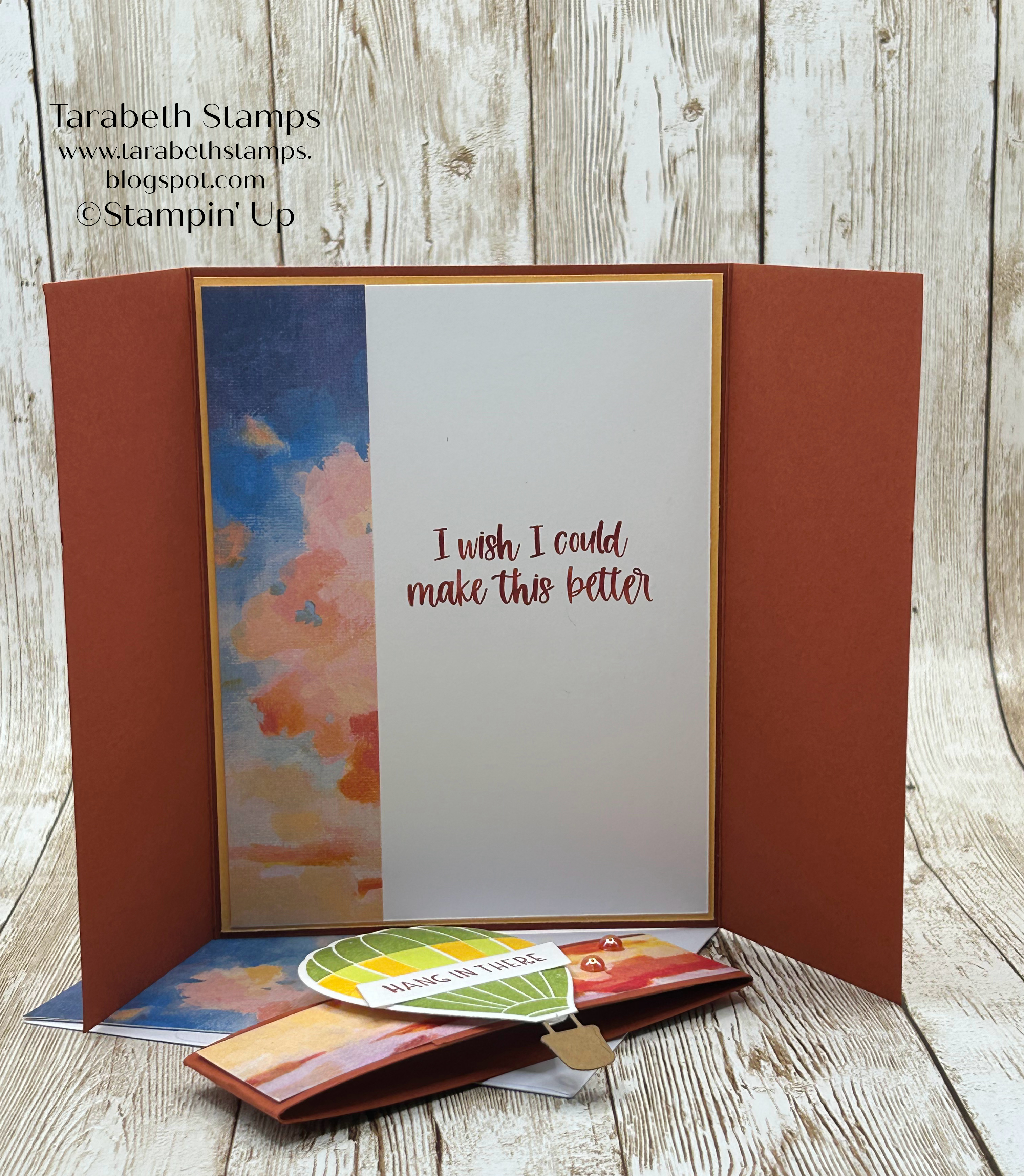 Stampin’ Up Hot Air Balloon Everyday Skies Hang In There Gate Fold Card ...