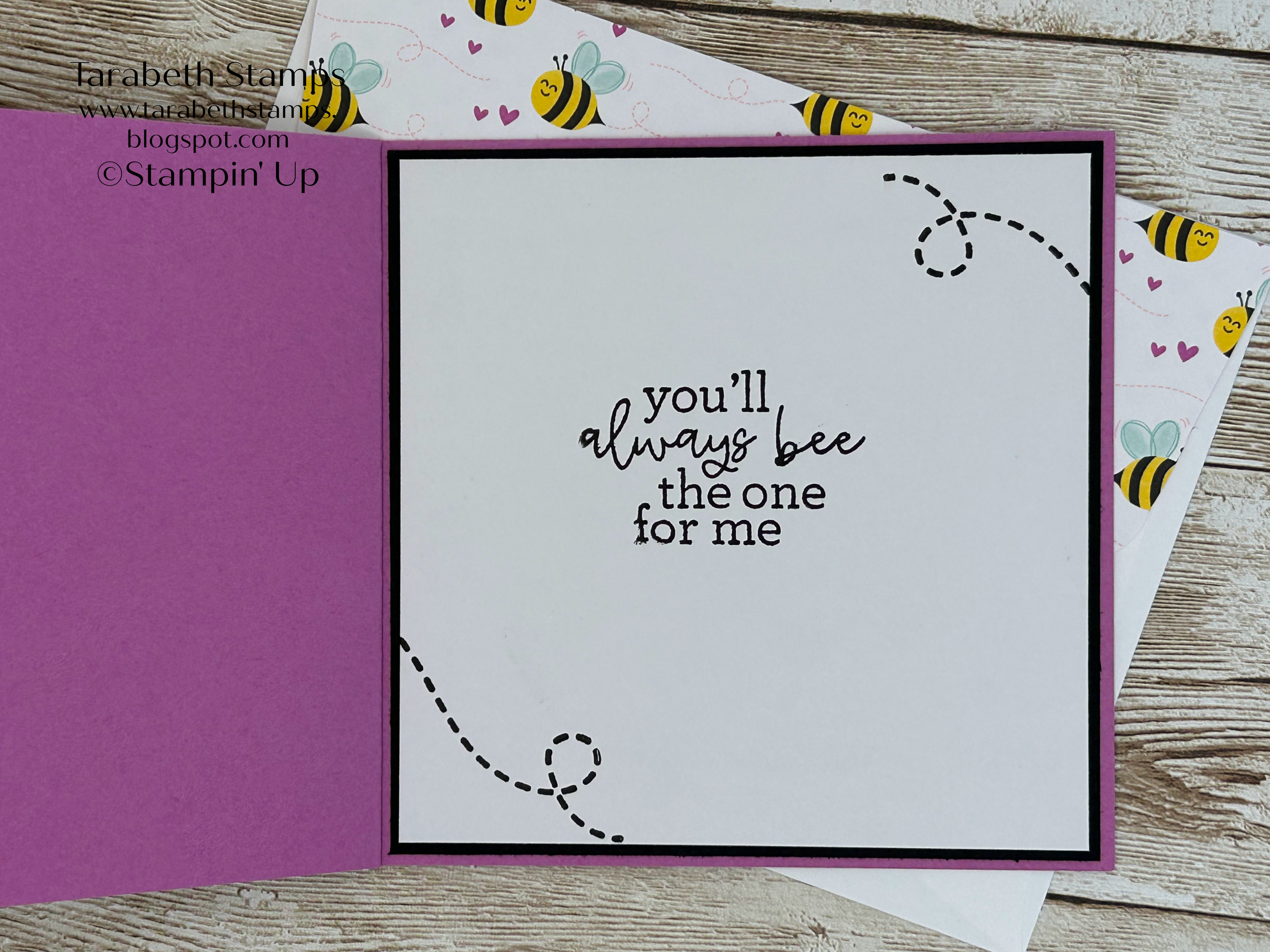 Stampin’ Up Meant To Bee Book Fold Card – Tarabeth Stamps