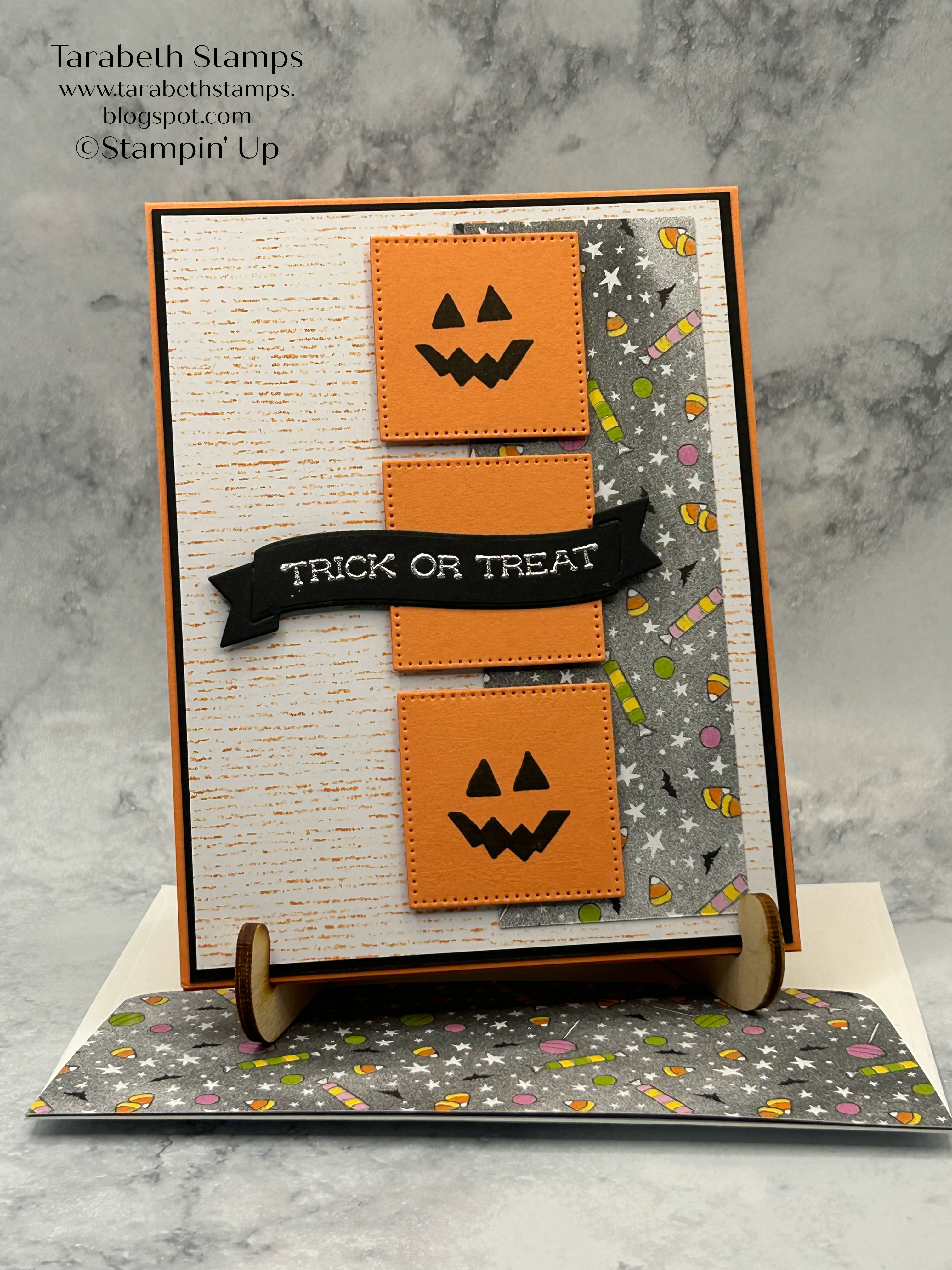 Stampin’ Up Fright Night Trick Or Treat Card – Tarabeth Stamps