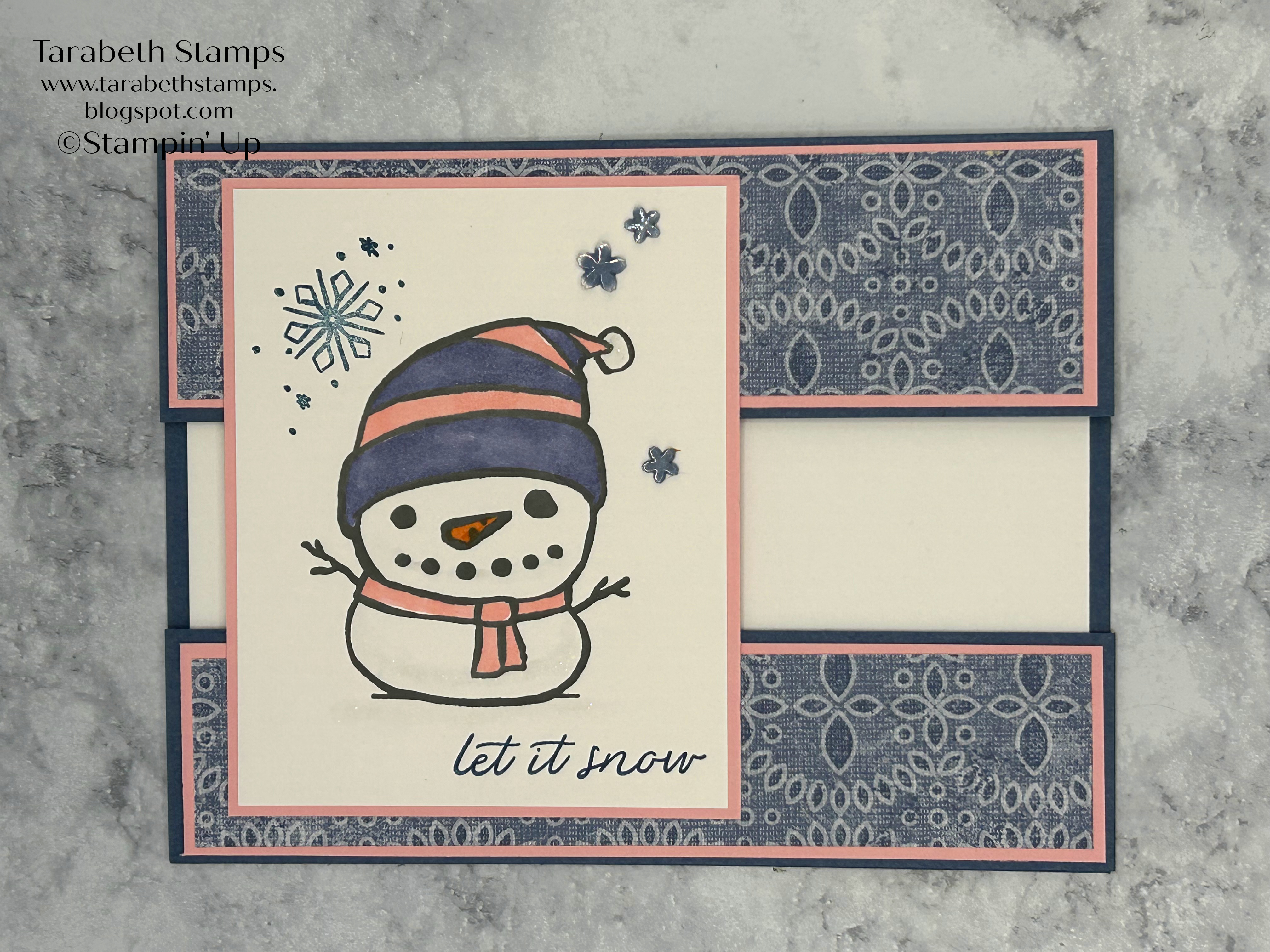 Stampin’ Up Festive Friends Let it Snow Card – Tarabeth Stamps