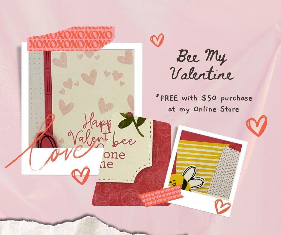 Stampin’ Up Bee My Valentine Z Fold Card – Tarabeth Stamps