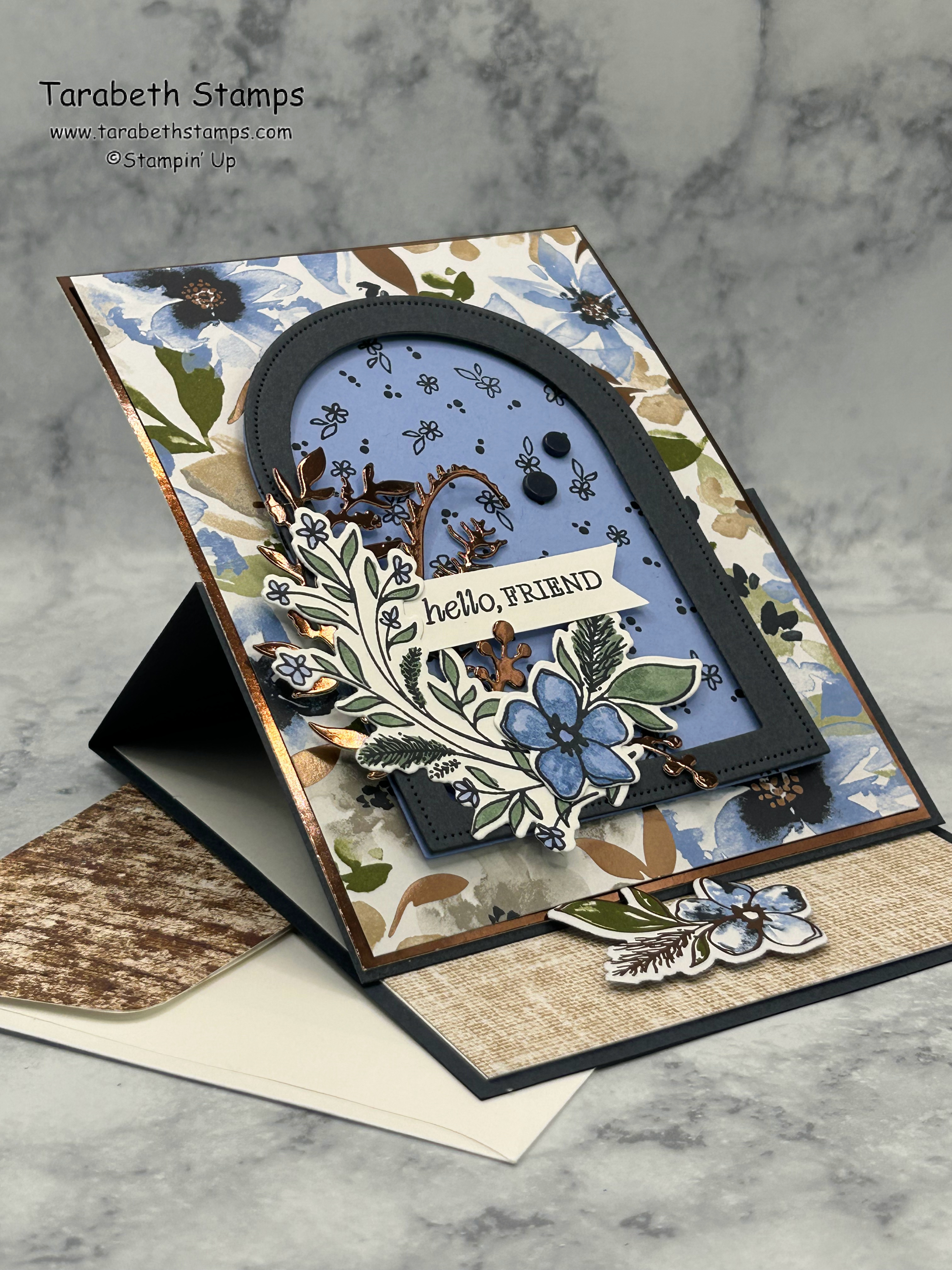 Stampin’ Up Delicate Whispers Hello Friend Easel Card Video Tutorial ...