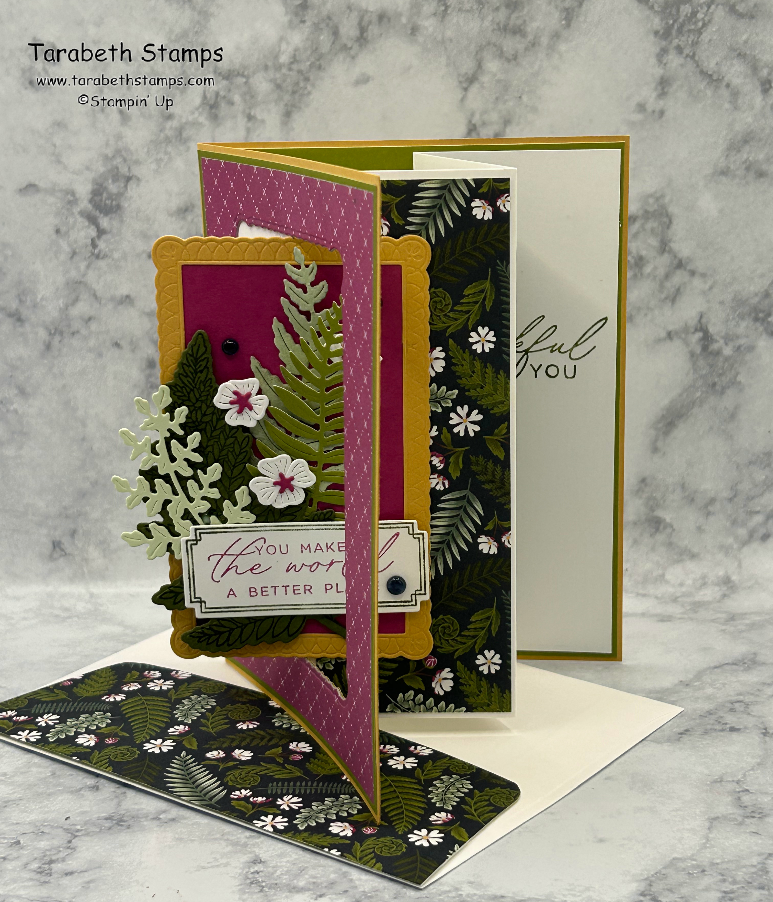 Stampin’ Up Fern & Flora Window Accordion Card Vidoe Tutorial ...